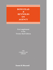 Bowstead and Reynolds on Agency 23rd ed: 1st Supplement
