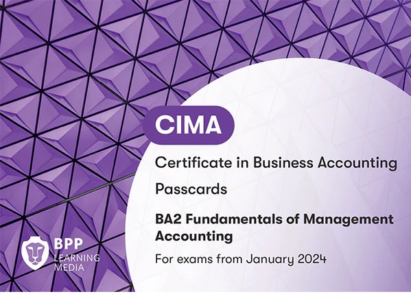 BPP CIMA - BA2 Fundamental of Management Accounting PASSCARD 2024